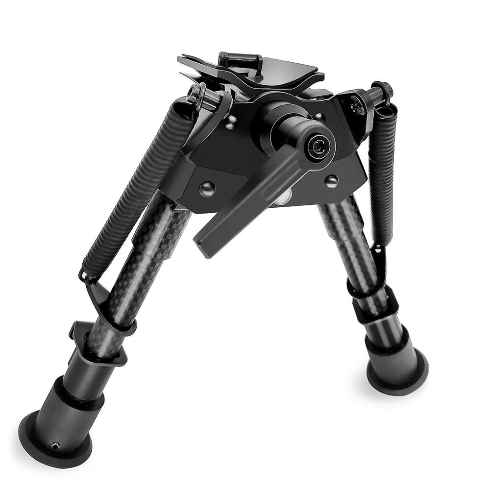6 9 Inch Tactical Carbon Fiber Swivel Benchrest Shooting Bipod