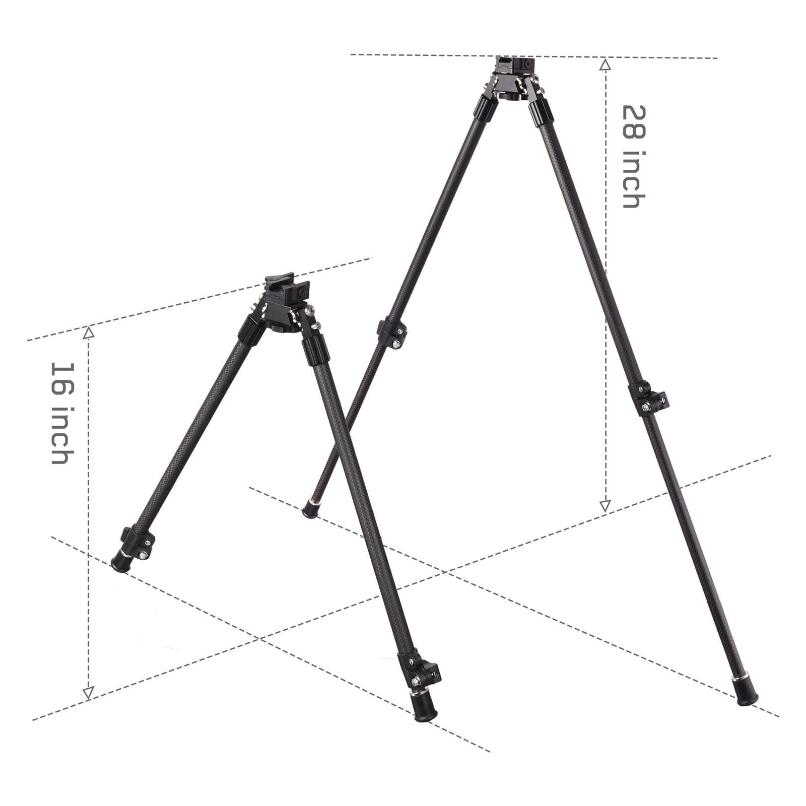 Lightweight Bipods For Hunting Tactical Carbon Fiber Swivel Bipod ...